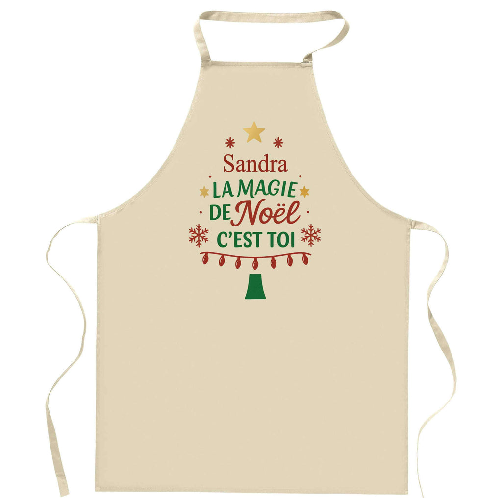 Tablier Sandra Magie de noël Sapin - Idée cadeau cuisine true