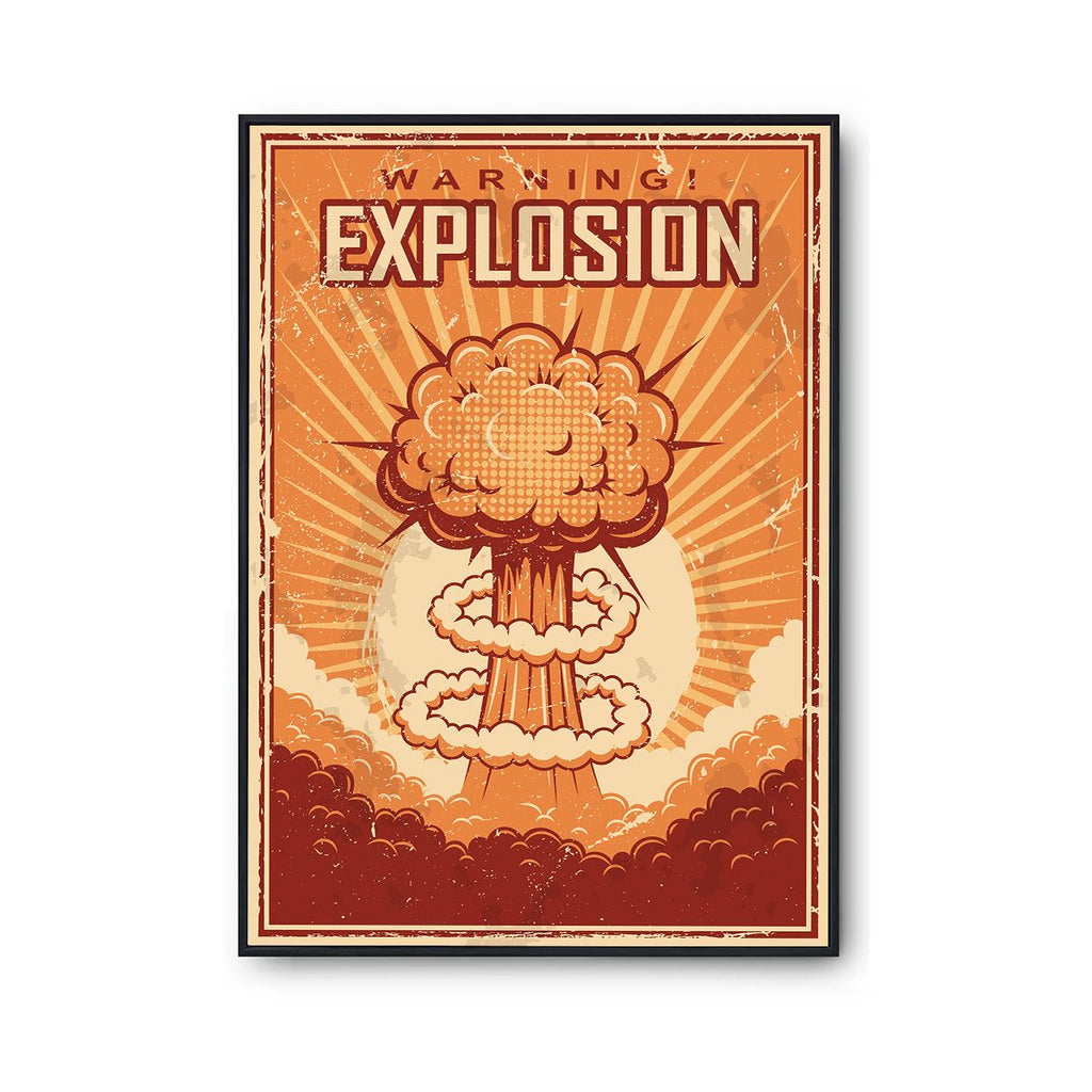 Affiche Vintage Explosion Bombe | Planetee true