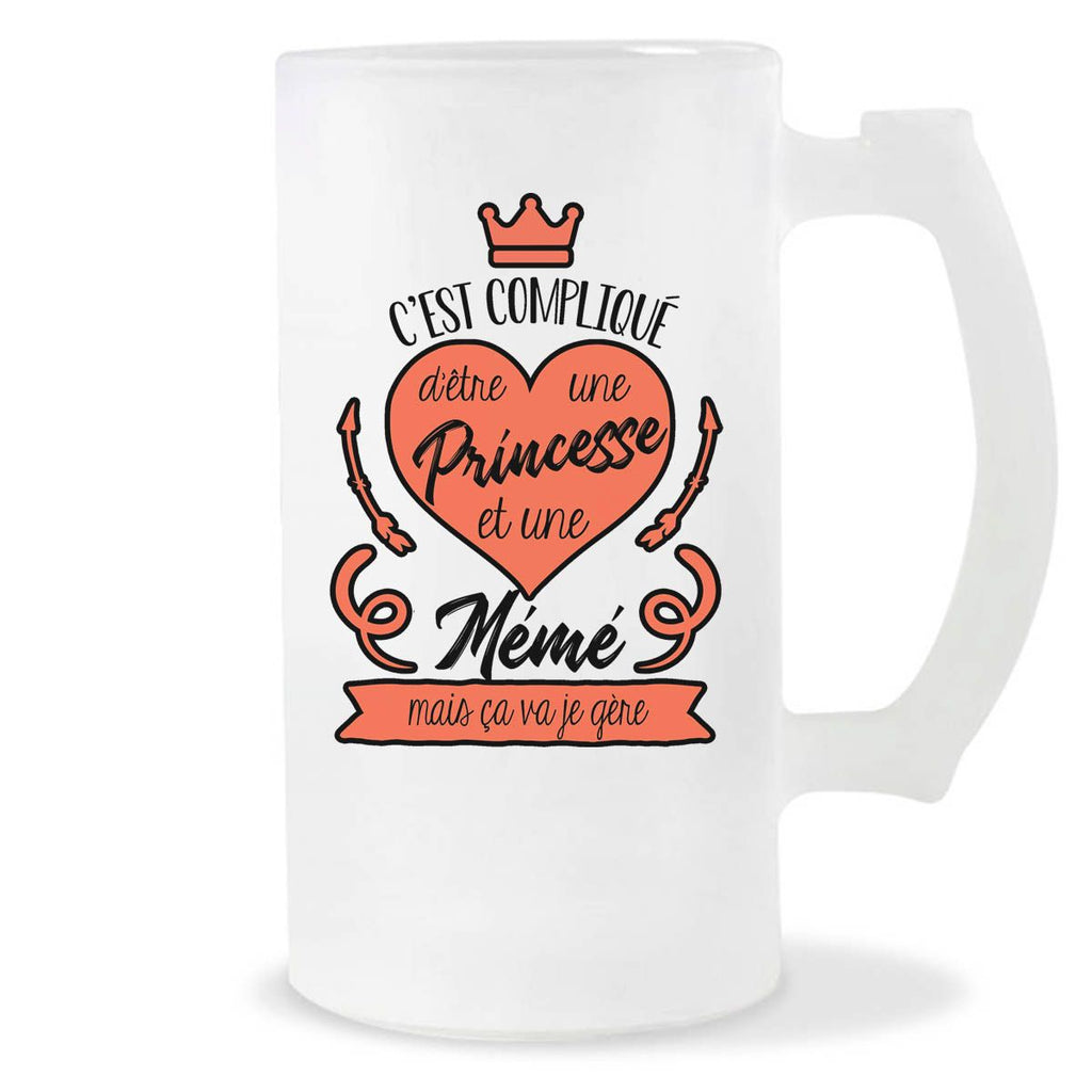 Chope de bière Mémé Princesse | Verre Alcool Pinte | Planetee true