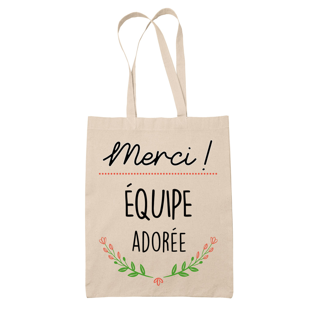 Tote Bag Merci Équipe Adorée | Sac Travail Départ retraite | Planetee true