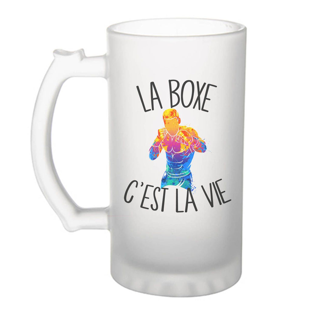 Chope de bière Boxe c'est la vie Boxeur et Boxeuse | Verre à Bière ...